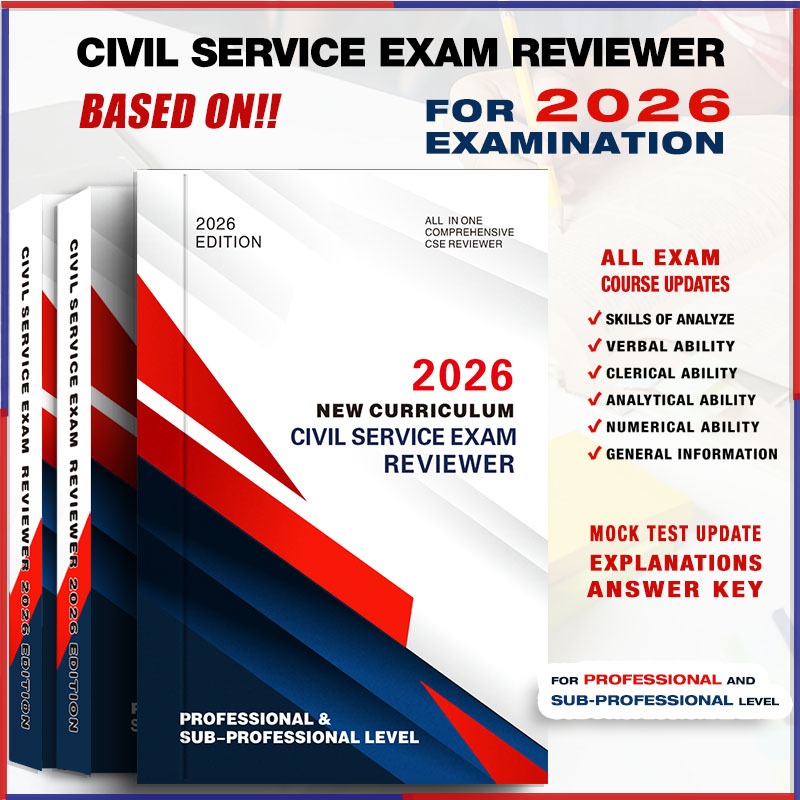 Civil Service Reviewer 2026 Edition A4 SIZE Latest Exam Syllabus For ...