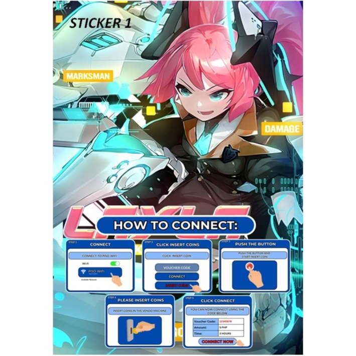 GIGAHERTZ PISO WIFI STICKER A4 SIZE | Shopee Philippines