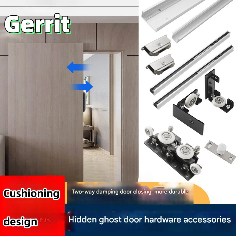 Ghost Floating Back Hidden Sliding Door Rail Set Concealed Soft Close ...
