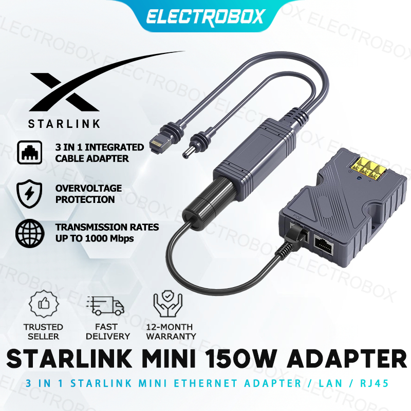 Starlink Mini 150W GigE Passive&ESD Protection Mini Starlink Poe with Mini StarLink DC&RJ45 ...