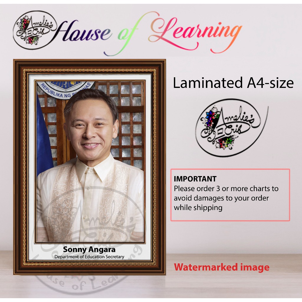 Department of Education Secretary Sonny Angara Laminated Educational ...