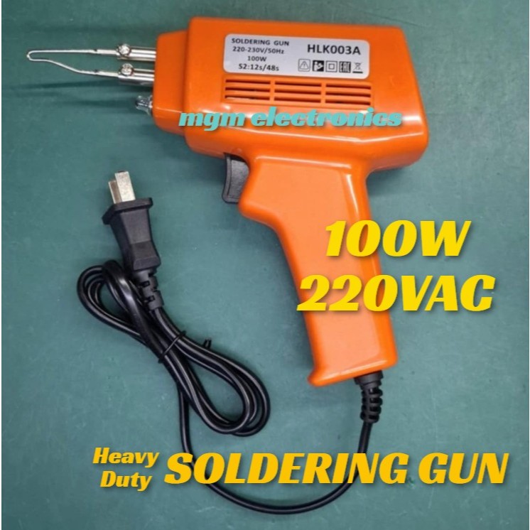 Soldering Gun 100W Heavy Duty with Light 220V | Shopee Philippines