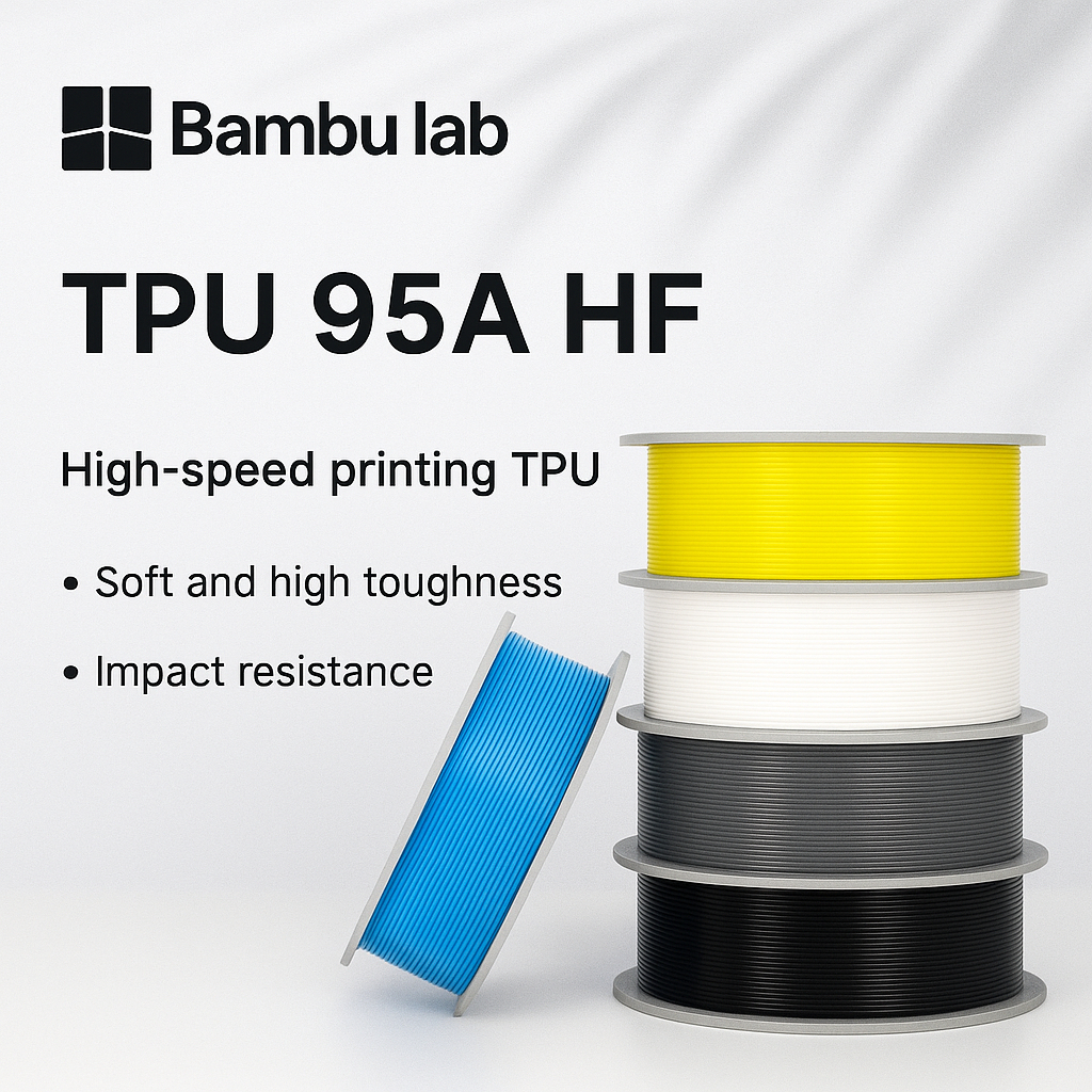 Bambu lab TPU 95A HF High-Speed 1KG 1.75 mm Filament 3D Print (AMS & AMS lite NOT Compatible ...