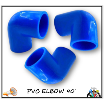 PVC Blue Pipe Fittings PVC Elbow 90° 1/2, 3/4, 1, 1-1/4 inch SOLD PER ...
