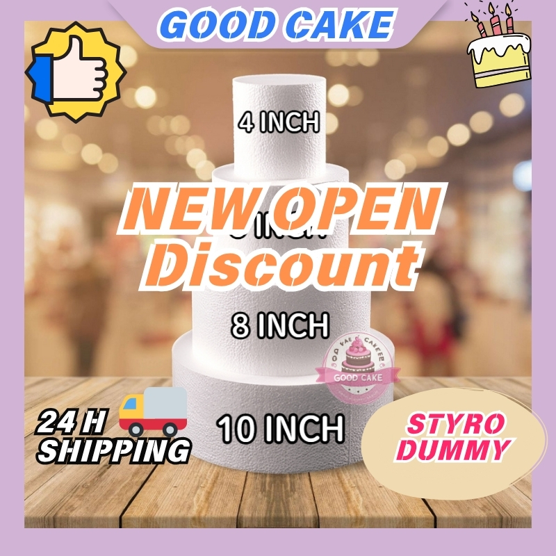 【Local Shipment】STYRO DUMMY CAKES ROUND (diameter x height) | Shopee ...