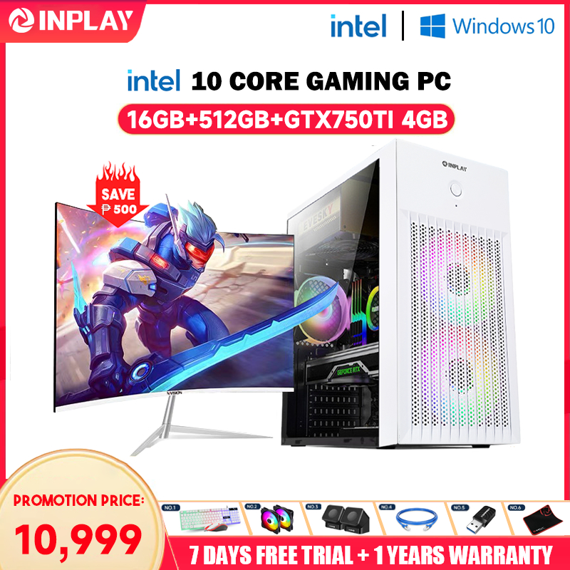 Intel Xeon 10 Core Gaming PC Set With RX580 8GB Graphic Card DDR4 16GB ...