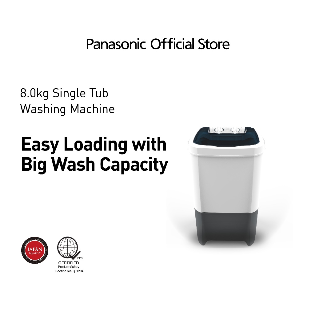 Panasonic NA-S8018BAQ 8.0 Kg Single Tub Washing Machine | Shopee ...