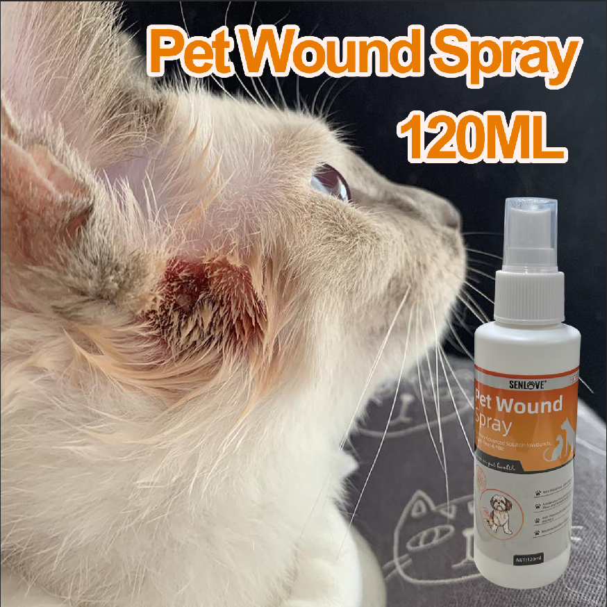 Cat Wound Treatment Spray Pet Antibacterial Spray for Skin Wound Repair ...