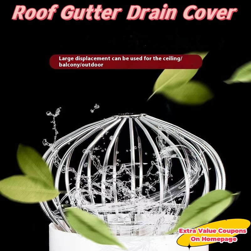 50-75mm SUS304 Stainless Steel Roof Gutter Drain Cover Downspout ...