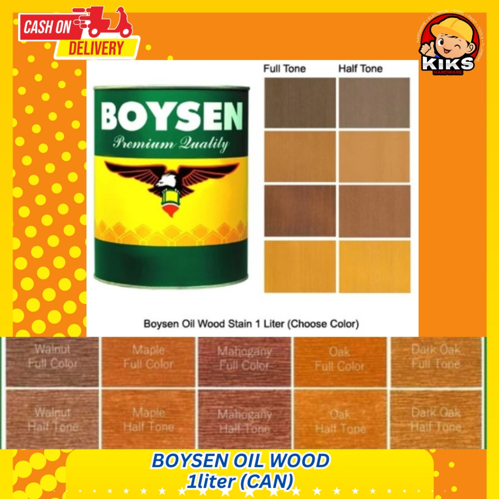 Boysen Oil Wood Stain 1liter (wood stain wallnut, wood stain maple ...