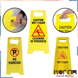Two-Sided Caution Sign Wet Floor Sign / No Entry / Work in Progress / No Parking Signage Stand ...