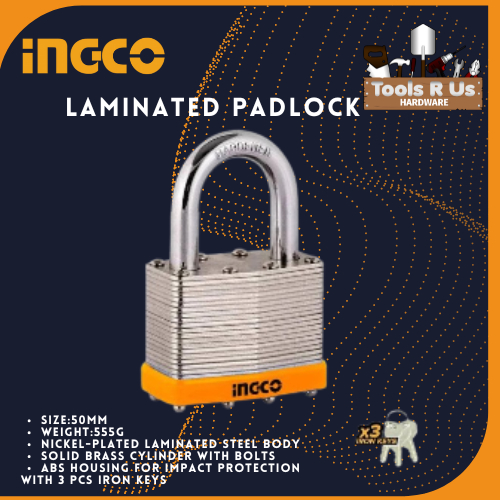 INGCO Laminated Padlock DLPK0501 | HANDTOOLS | MERVILLE | Shopee ...