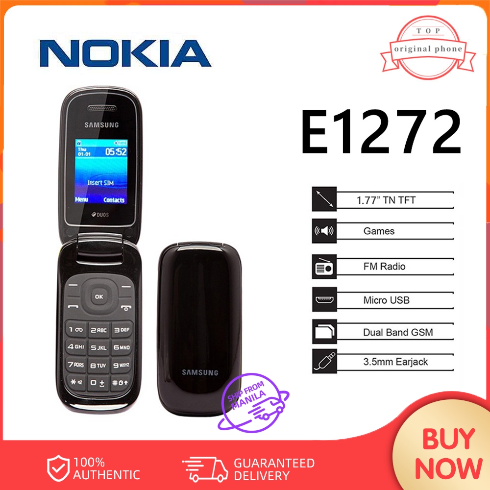 Original E1272 Flip Phone Keypad GSM 2G Cellphone Dual SIM Basic Phone ...