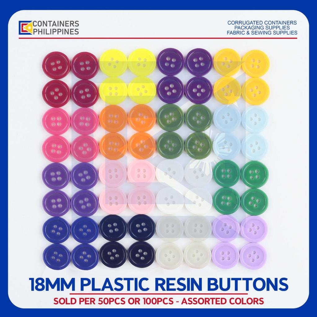CONTAINERS (50 or 100pcs per PACK) 18mm Millimeters Colored Plastic ...