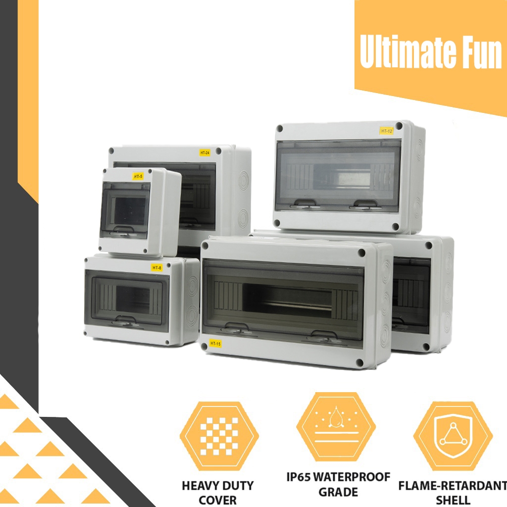 5, 8, 12, 15, 18, 24-Way Distribution Box Waterproof IP65 Electrical ...