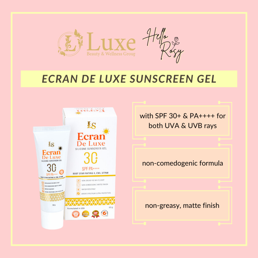Luxe Skin Ecran De Luxe Sunscreen Gel - SPF 30 | PA++++ | Non ...