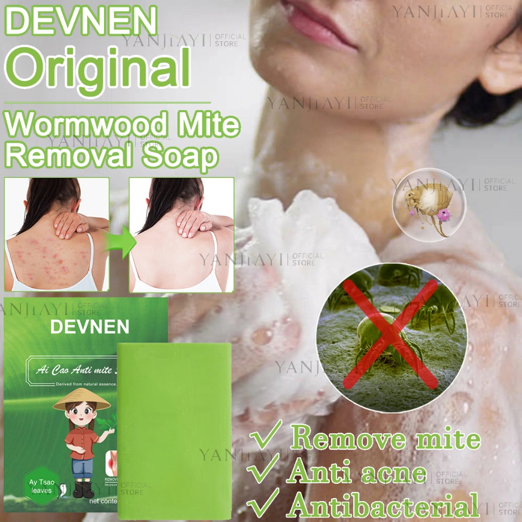 DEVNEN Wormwood Mite Removal Soap Anti Itching Anti Fungus Acne Seborrhea Cleaning | Shopee ...