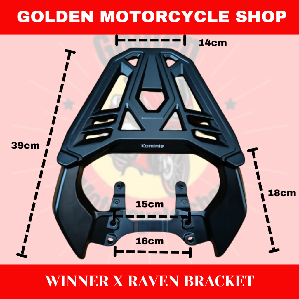 KOMINIE MOTORCYCLE TOP BOX BRACKET FOR HONDA WINNER X RAVEN BRACKET ...