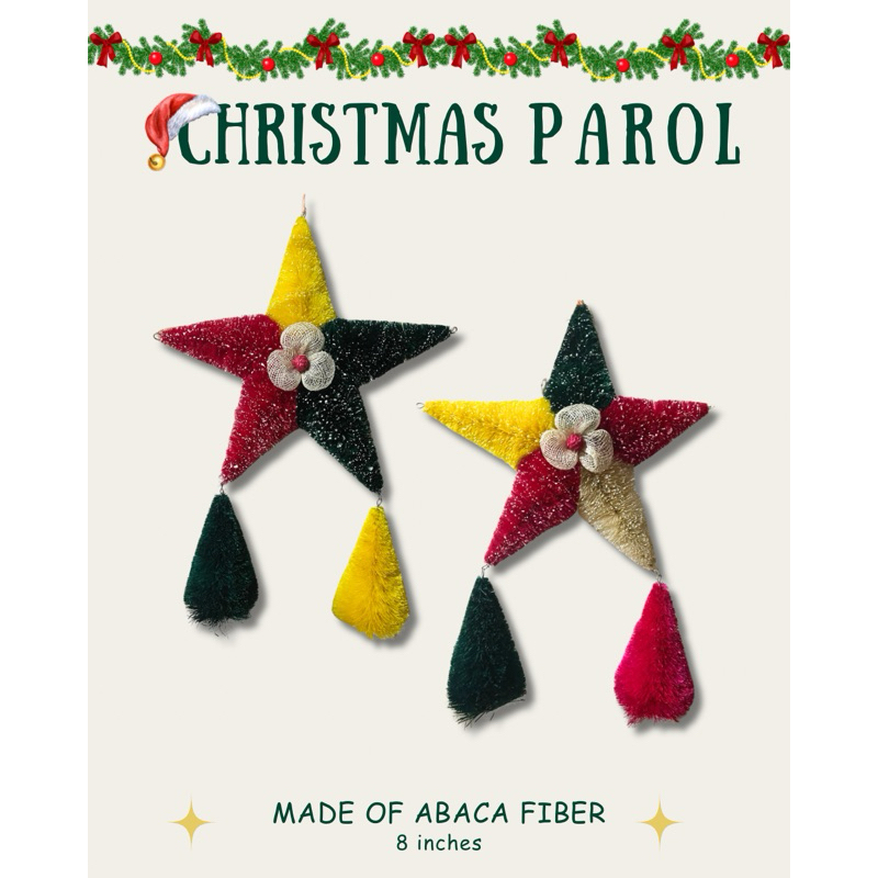 3pcs Mini Christmas Parol - Abaca | Shopee Philippines
