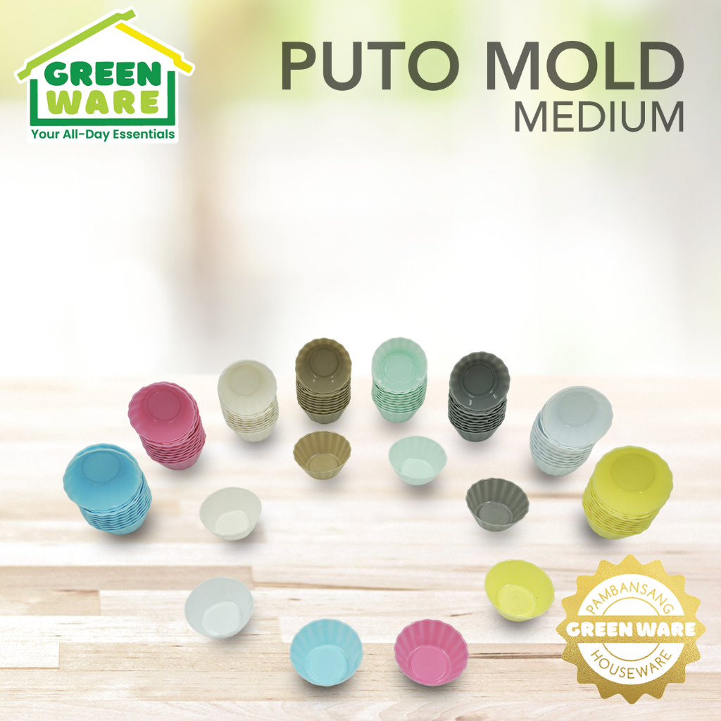 24 pcs per pack GREENWARE Medium 5.5cm Puto Pichi Pichi Kutsinta Molds ...
