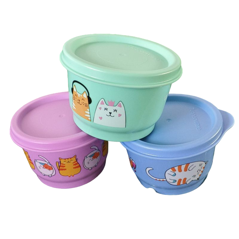 Tupperware Brands Snack Cup Cat Series 3pcs | Shopee Philippines