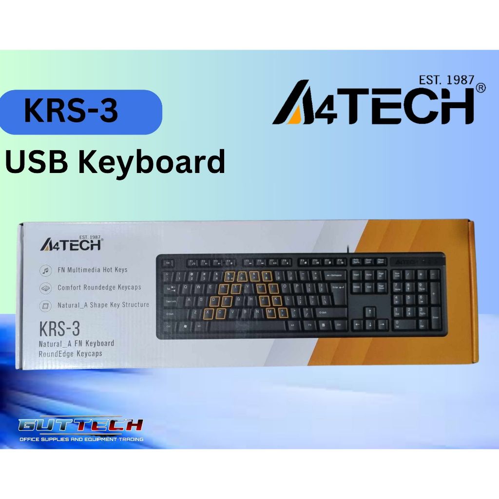 A4TECH KRS-3 Natural_A FN Keyboard Wired USB | Shopee Philippines