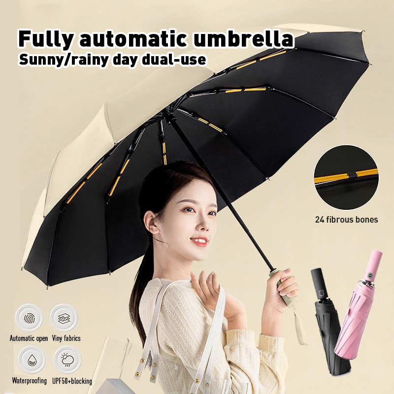 Automatic Umbrella High-Quality 60 Ribs UV Storm Resistant Large ...