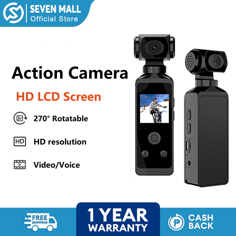 Mini Sports Camera Rotatable 270 ° travel record waterproof diving 4K ...