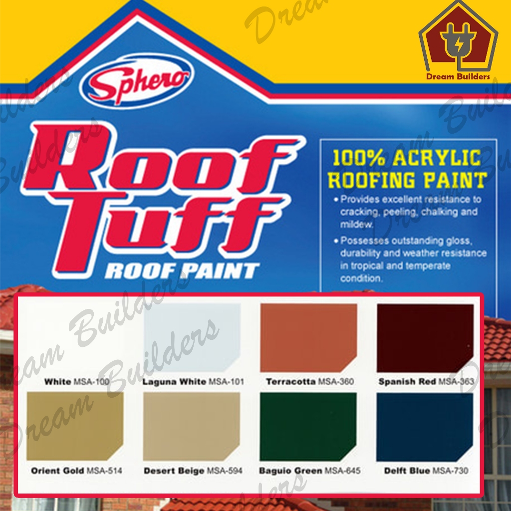 Sphero Roof Tuff Paint high Qualtity %100 Acrylic Roofing 4 Liters ...