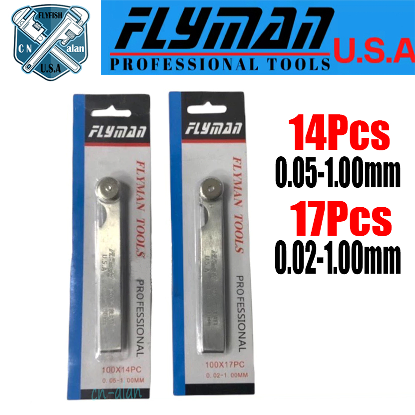 Flyman Tools Usa 14 Pcs Feeler Gauge And 17 Pcs Feeler Gauge | Shopee Philippines