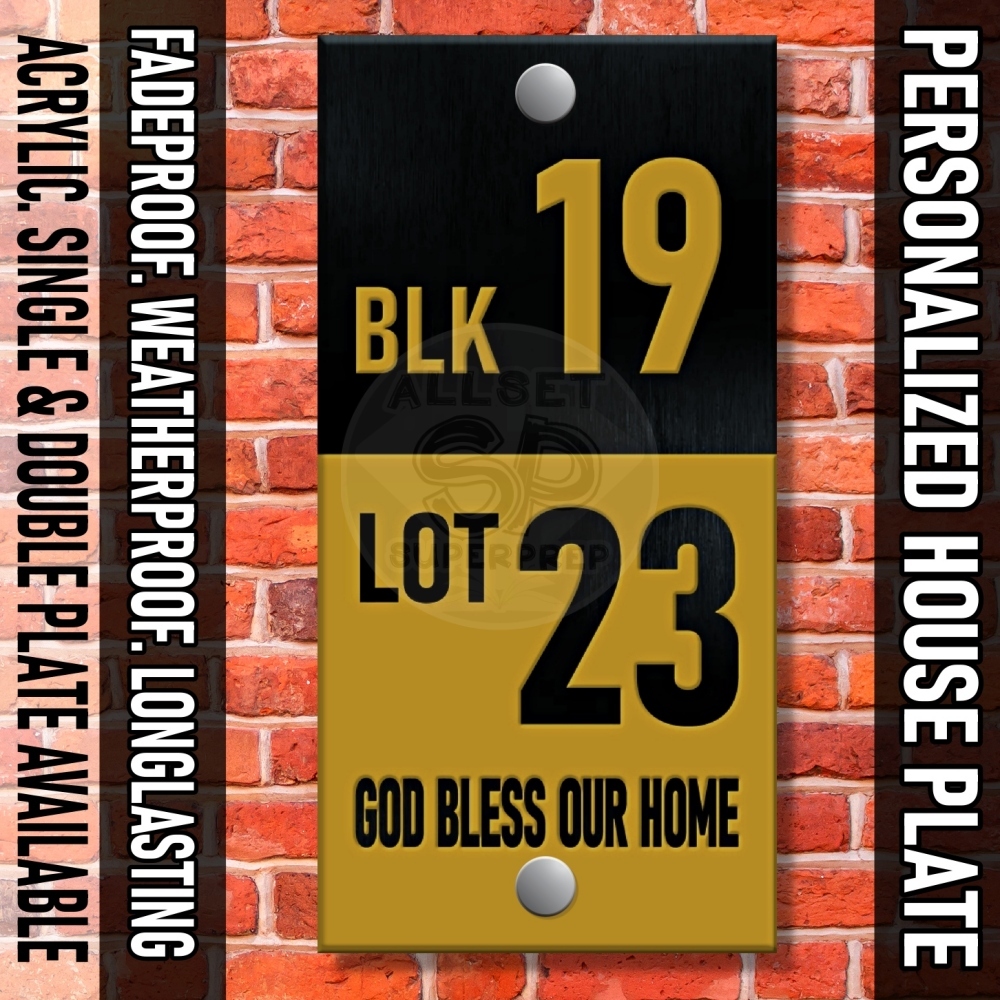 PERSONALIZED HOUSE ADDRESS PLATE Design 7 | Home Number Sign Block Lot ...