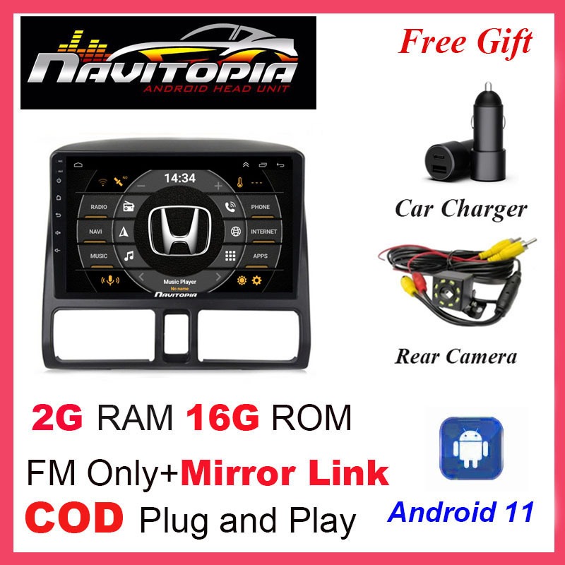 NAVITOPIA Android Car Head Unit Auto Monitor Stereo for Honda CRV 2001 ...