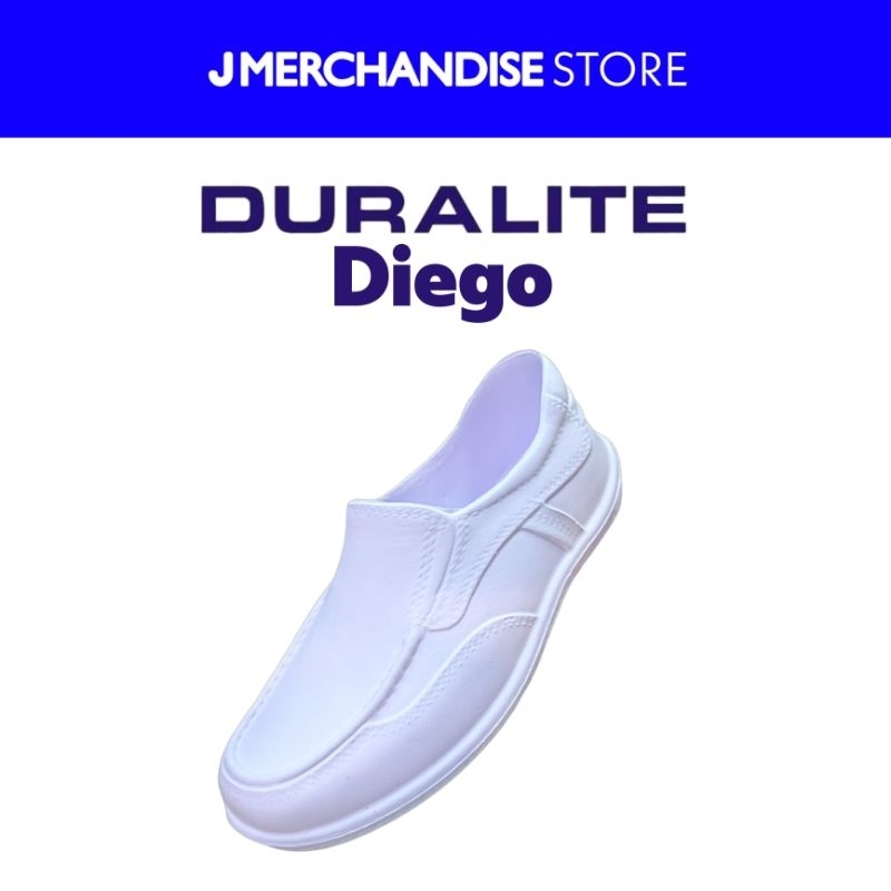 Duralite Diego White Duty Shoes (Ladies Size Available) | Shopee ...