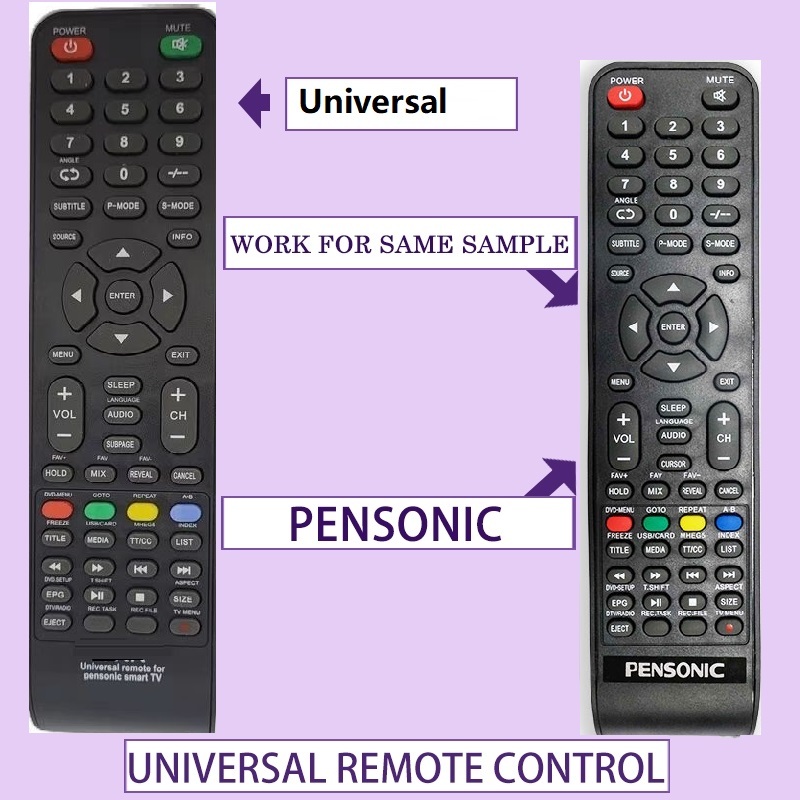 wiwi Universal for Astron Smart TV Remote / Pensonic Smart TV Remote ...