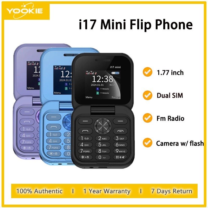 Brand New i17 mini Flip Phone Keypad Cellphone Keypad Phone Dual SIM ...