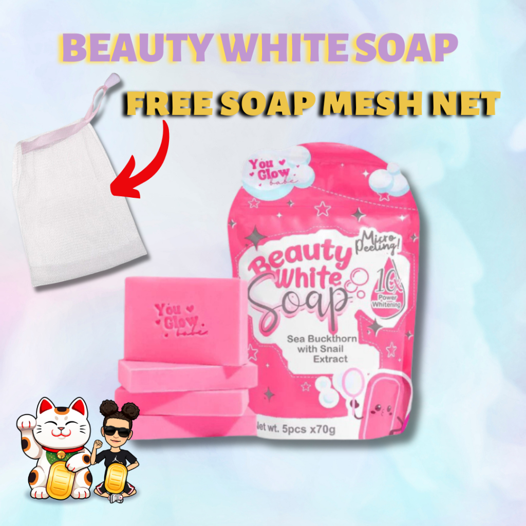 BEAUTY WHITE SOAP Micro Peeling 10x Power Whitening 5PCS BAR SOAP PER ...