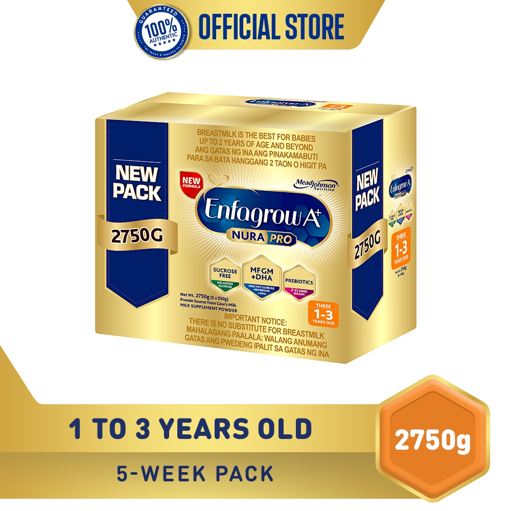 Enfagrow A+ Three Nurapro 2.75kg Milk Supplement Powder for 1-3 Years ...