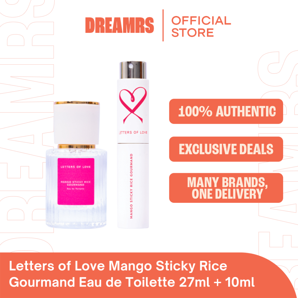 Letters of Love Mango Sticky Rice Gourmand Eau de Toilette 27ml + 10 ml ...