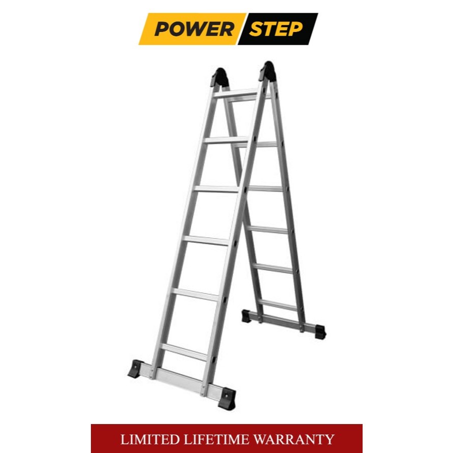 Power Step Aluminum Dual Ladders (A-type to Straight) from 4/8ft to 8 ...