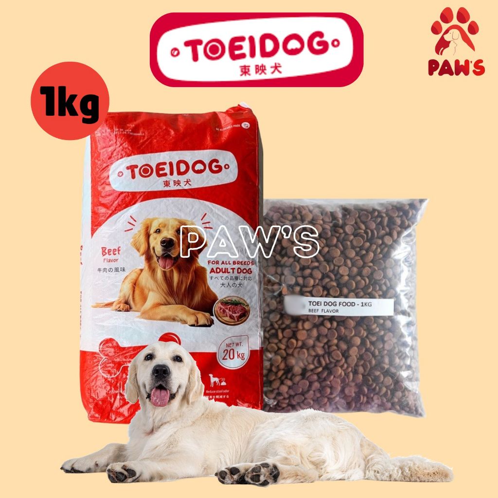 1kg Toei Dog Repacked ToeiDog Beef Flavor For All Breed Adult Dog PAW'S Ph | Shopee Philippines