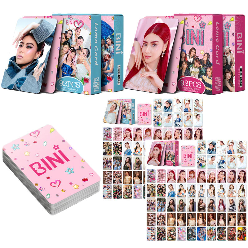 92PCS BINI Photocard BINI LOMO Card Stickers Aiah Colet Maloi Mikha ...