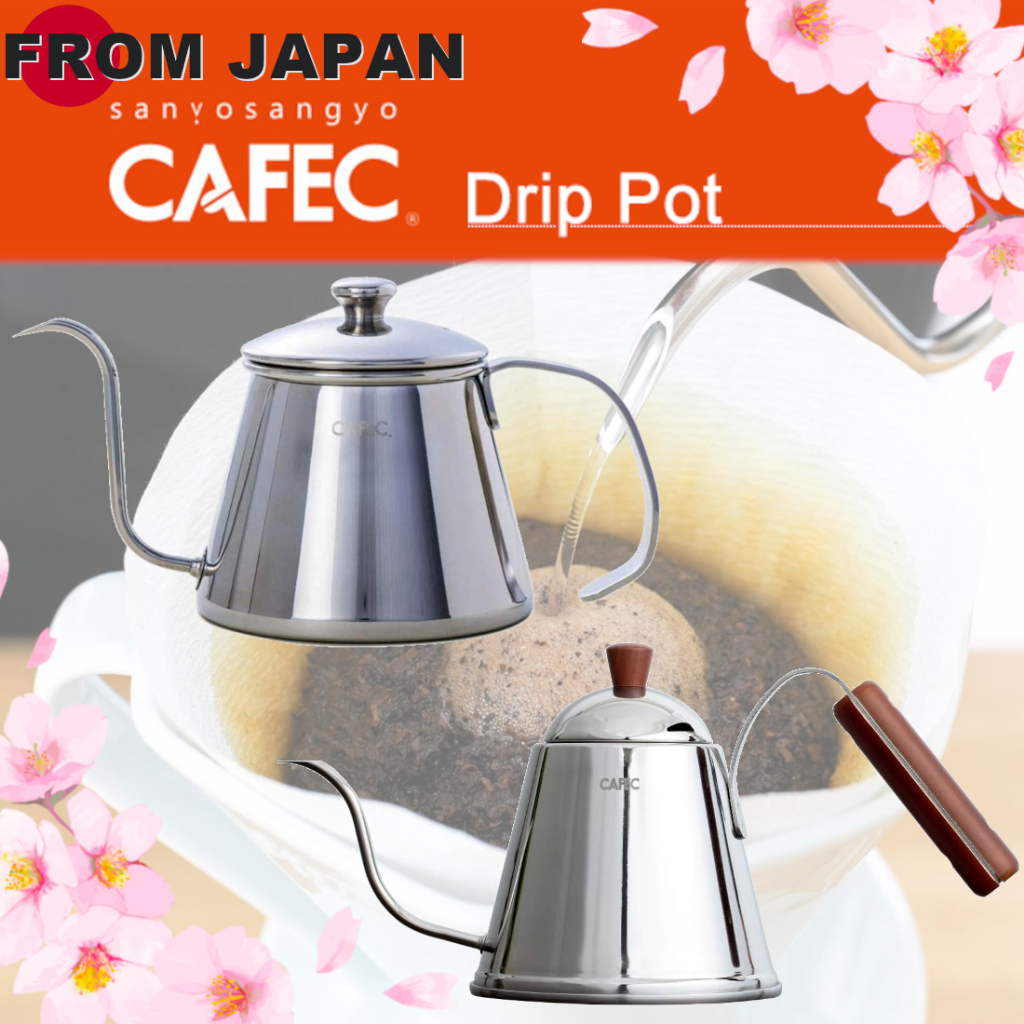 Sanyo Industries CAFEC Ultra-Fine Drip Pot, Silver 750ml/WOOD 1000ml ...