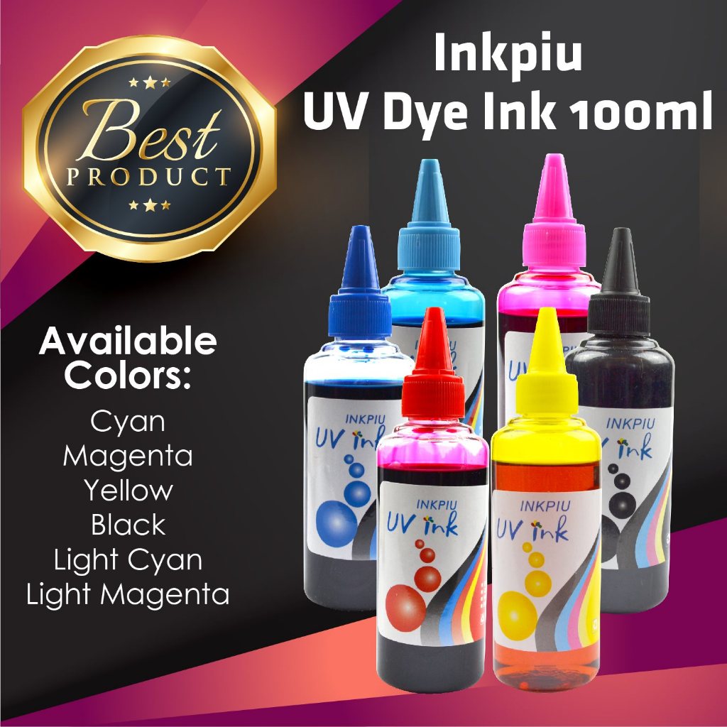 [1 BOTTLE 100 ml] INKPIU UV Universal Dye Ink Refill Ink For Inkjet ...