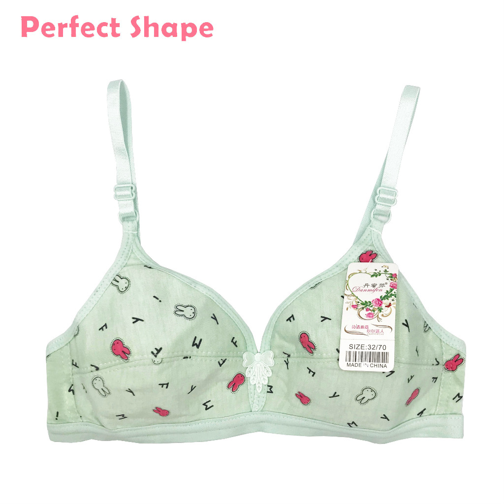 Perfect Shape Cup AA Bunny Print Bralette for Teens for School Baby Bra ...