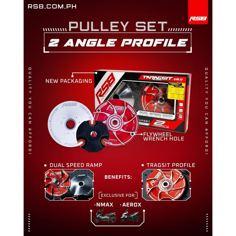 Rs8 TARAGSIT V2.0 PULLEY set nmax v1 v2 aerox v1 v2 | Shopee Philippines