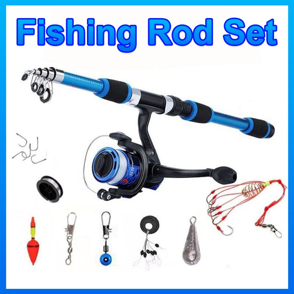 Sougayilang Telescopic Fishing Rod 1.8M Fishing Rod Reel Set Pole ...