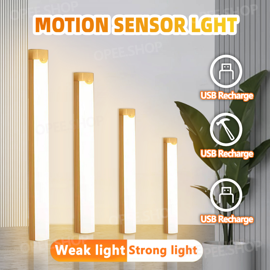 Magnetic Motion Sensor LED Light Rechargeable Cabinet Light Induction ...