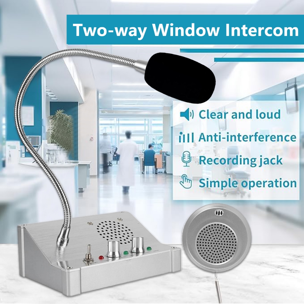 Speaker Microphone for Glass Counter Anti-interference Dual-Way Window ...