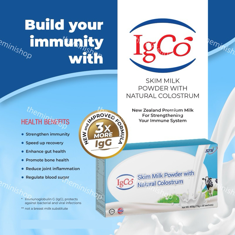 [Per Box 30 Sachets] IgCo Skim Milk with Natural Colostrum | Shopee ...