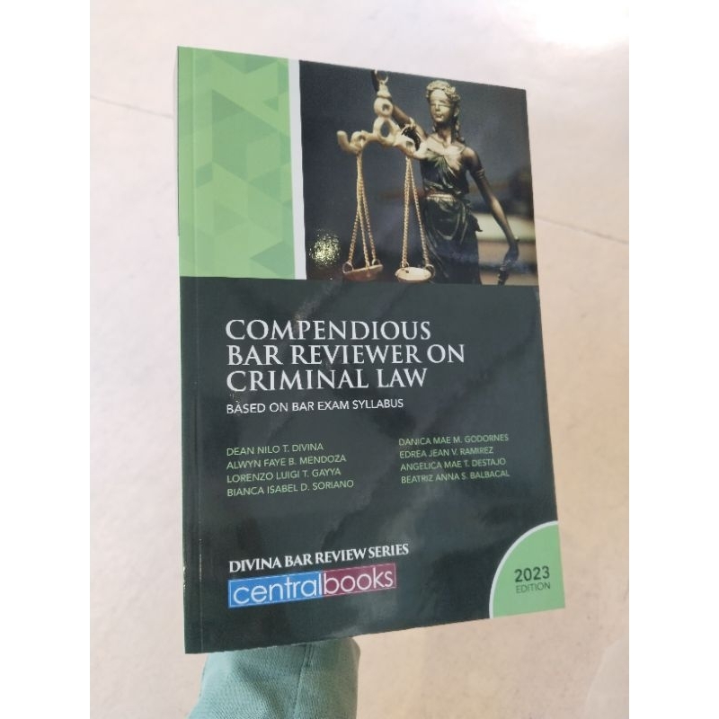COMPENDIOUS BAR REVIEWER ON CRIMINAL LAW 2023 | Shopee Philippines